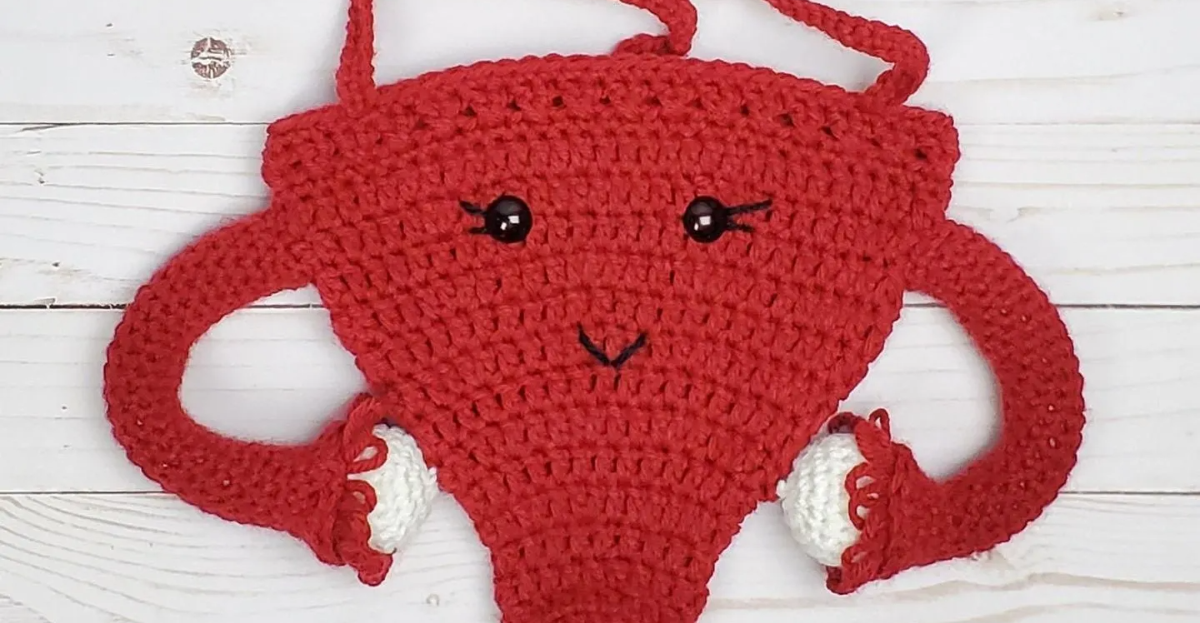 Oddly Adorable Crochet Uterus Planter Is Perfect For Anytime Of The ...