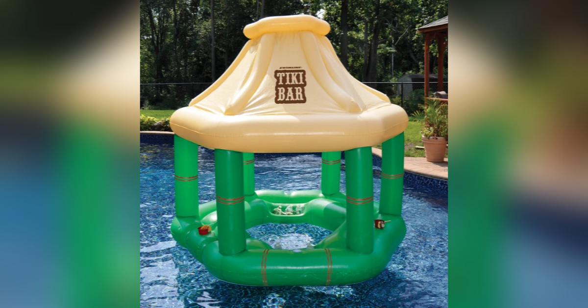 Tiki Bar Pool Float Takes Backyard Luaus To The Next Level – Diply